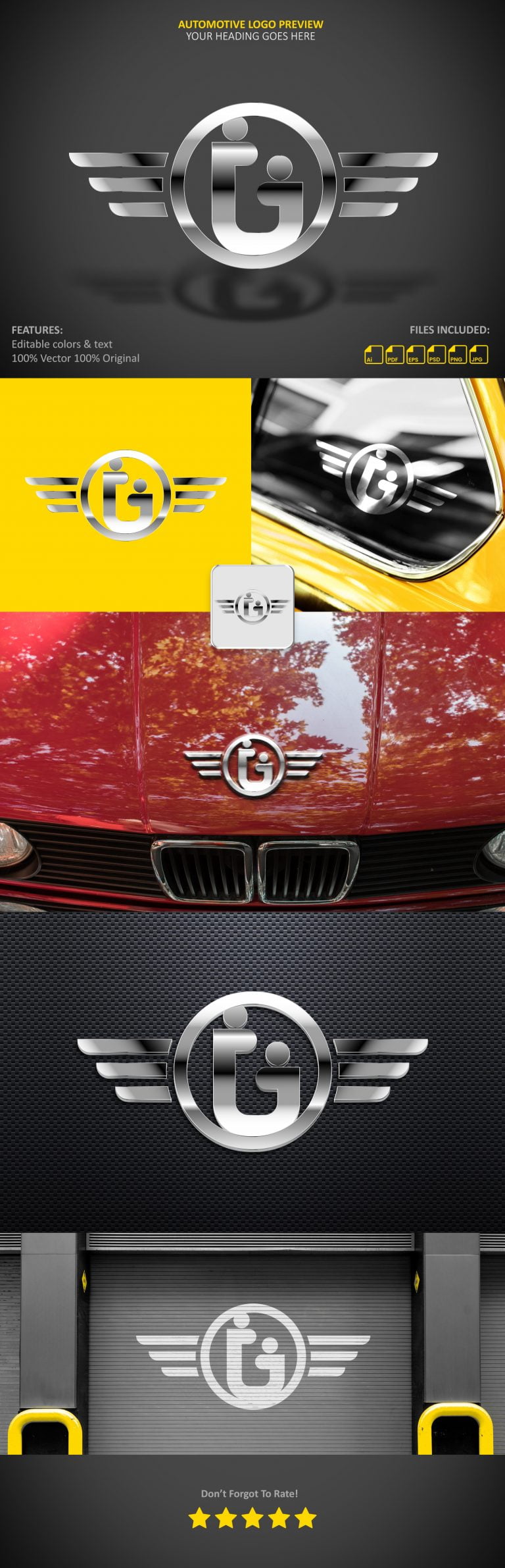 Automotive Logo Presentation Mockup – GraphicsFamily