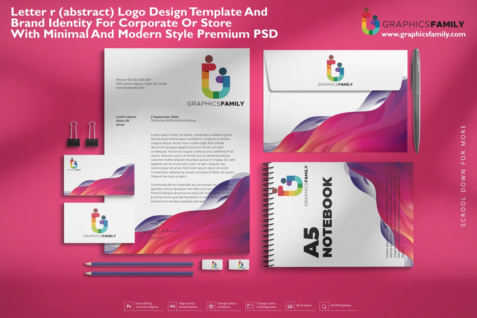 Brand identity for corporate or store with minimal and modern style ...