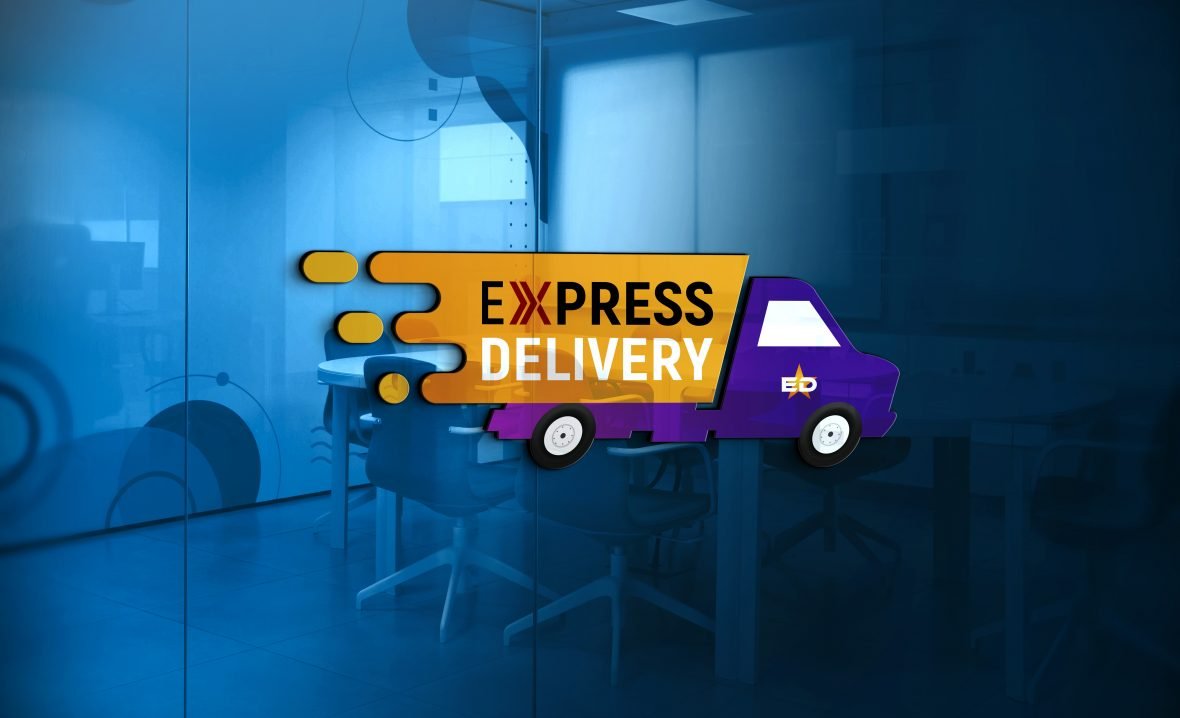 Express Delivery Logo Design PSD – GraphicsFamily