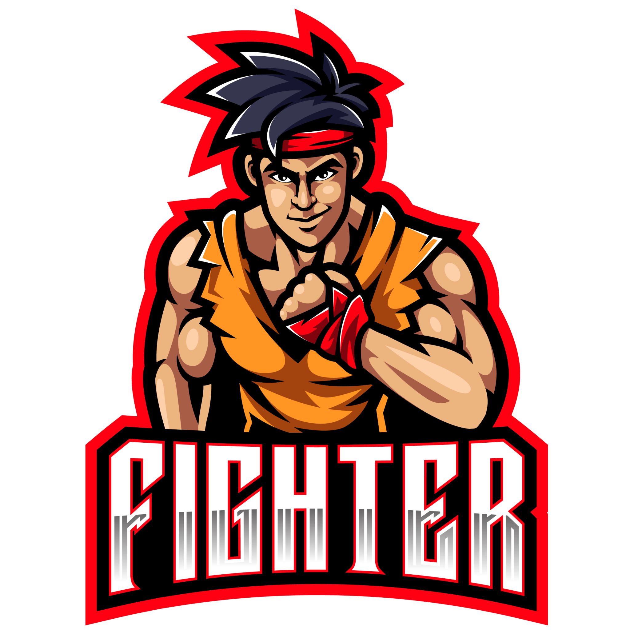 Fighters Esports Gaming Clan Mascot Logo – GraphicsFamily
