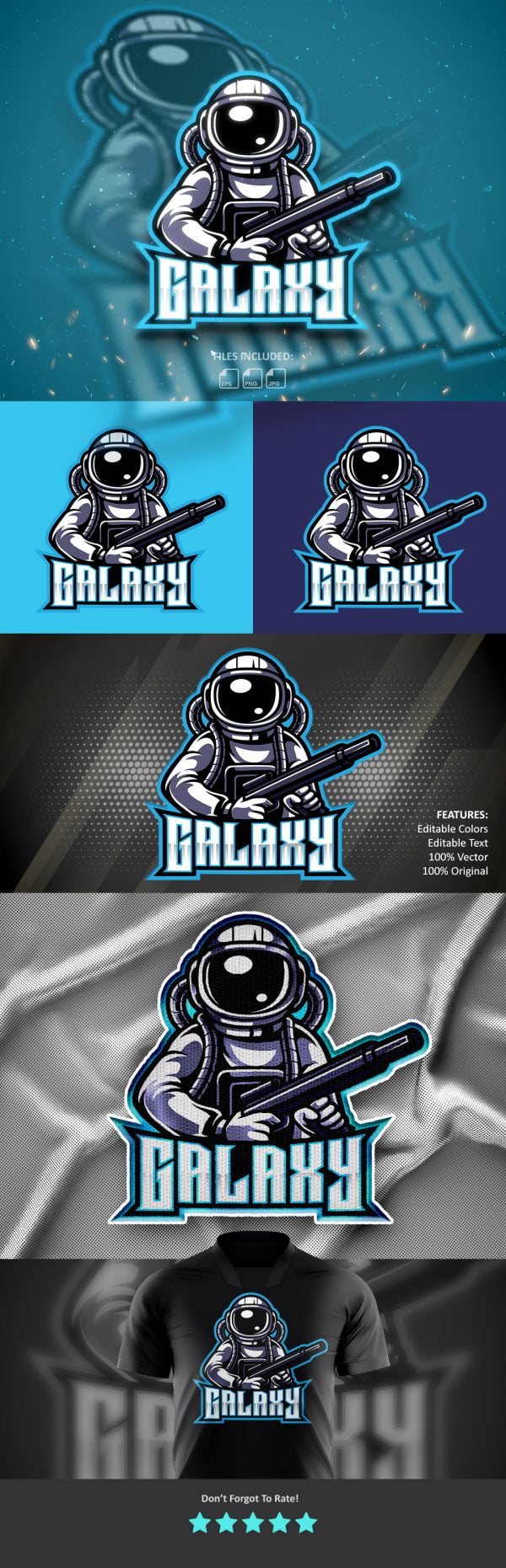 Galaxy Fighters Esports Mascot Logo – GraphicsFamily