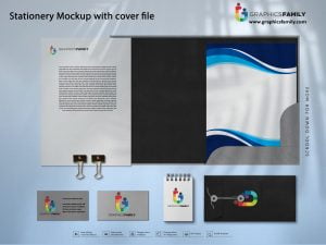 Stationery Mockup with Cover file – GraphicsFamily