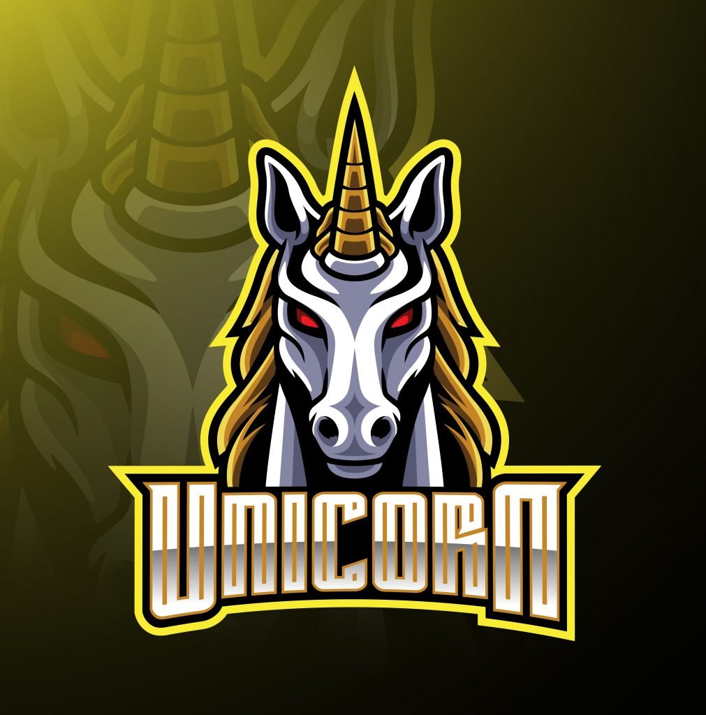 Unicorn Esports Mascot Logo – GraphicsFamily