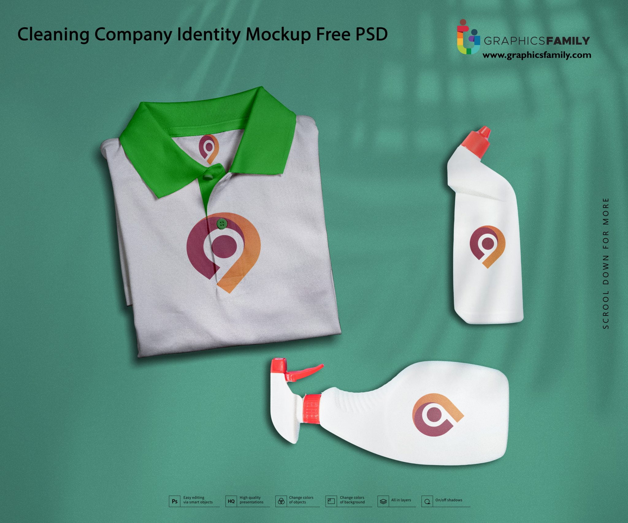 Cleaning Company Identity Mockup Free PSD – GraphicsFamily