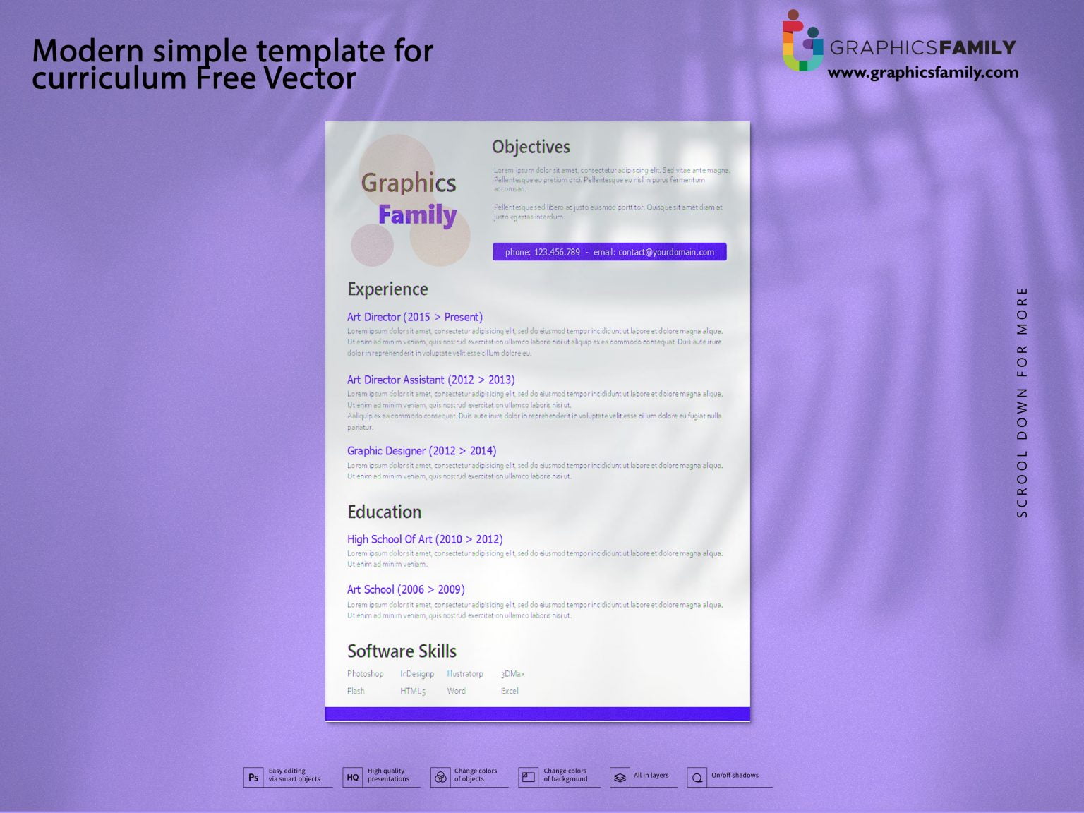 Curriculum Vitae Modern Template Design – GraphicsFamily