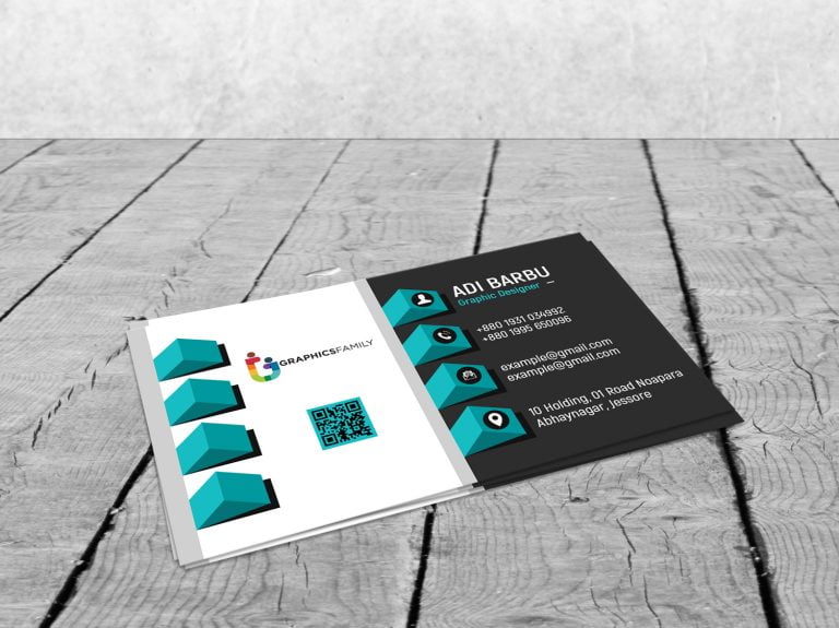 Elegant Realistic 3D Business Card Template Free Psd – GraphicsFamily