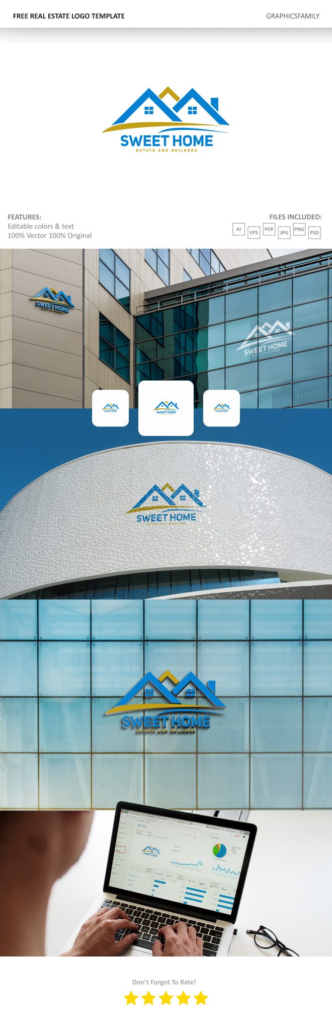 🏨 Free Real Estate Logo Template – GraphicsFamily