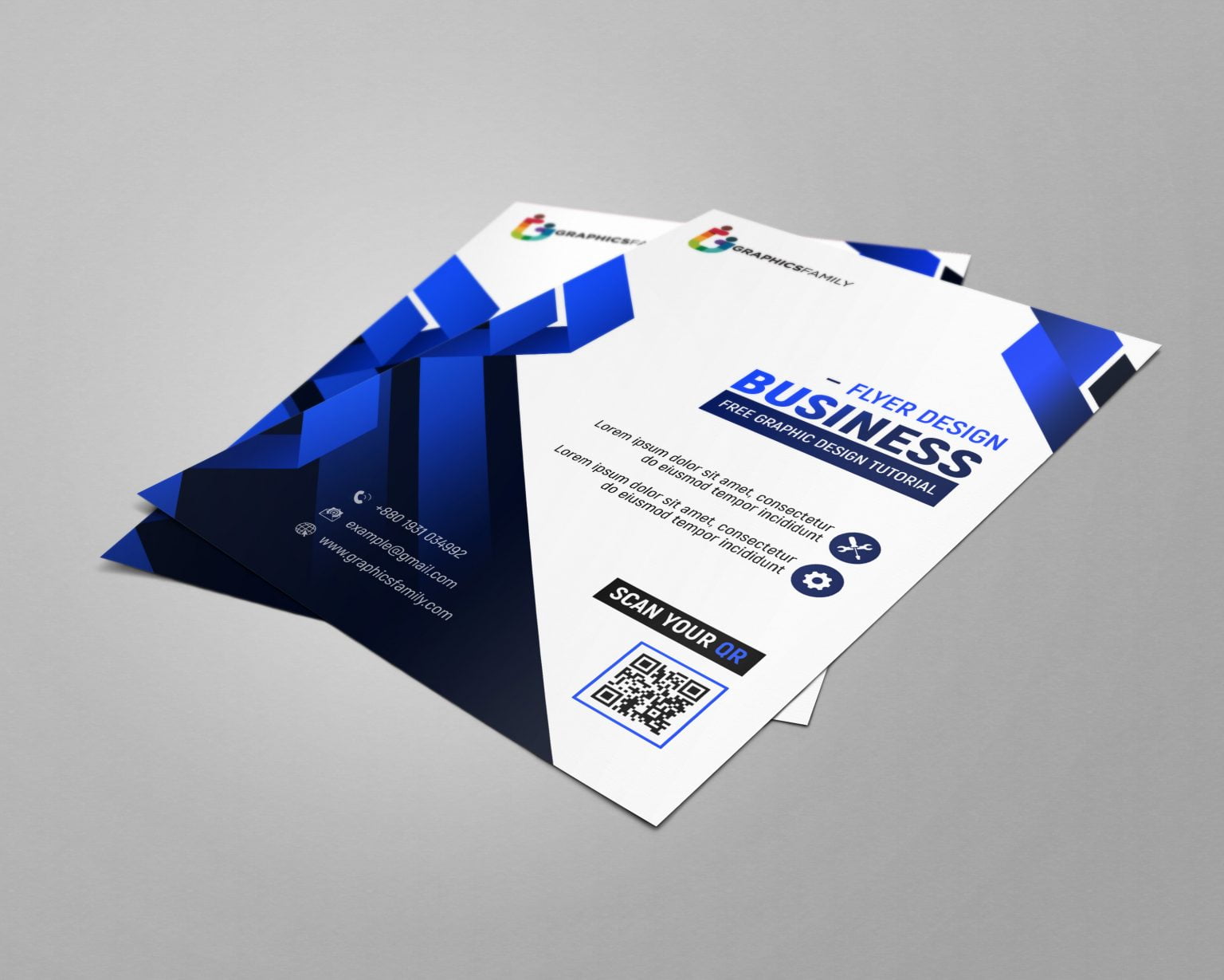 Free Modern Flyer Design Cover Template PSD – GraphicsFamily