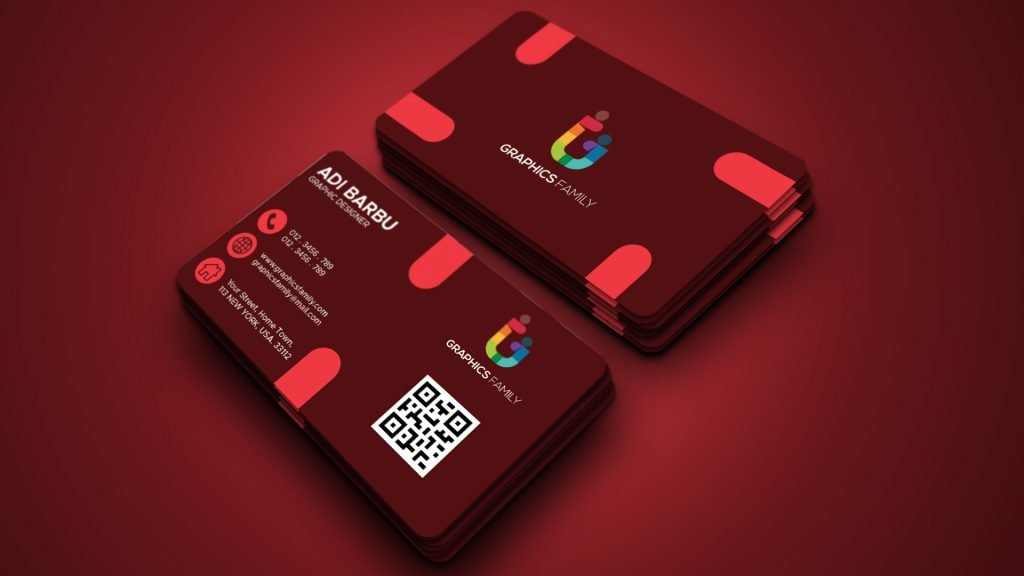 Free Professional Red Business Card Design – GraphicsFamily