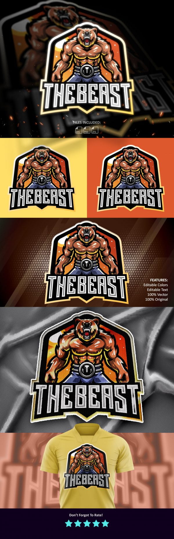 The Beast Esports Mascot Logo Template – GraphicsFamily