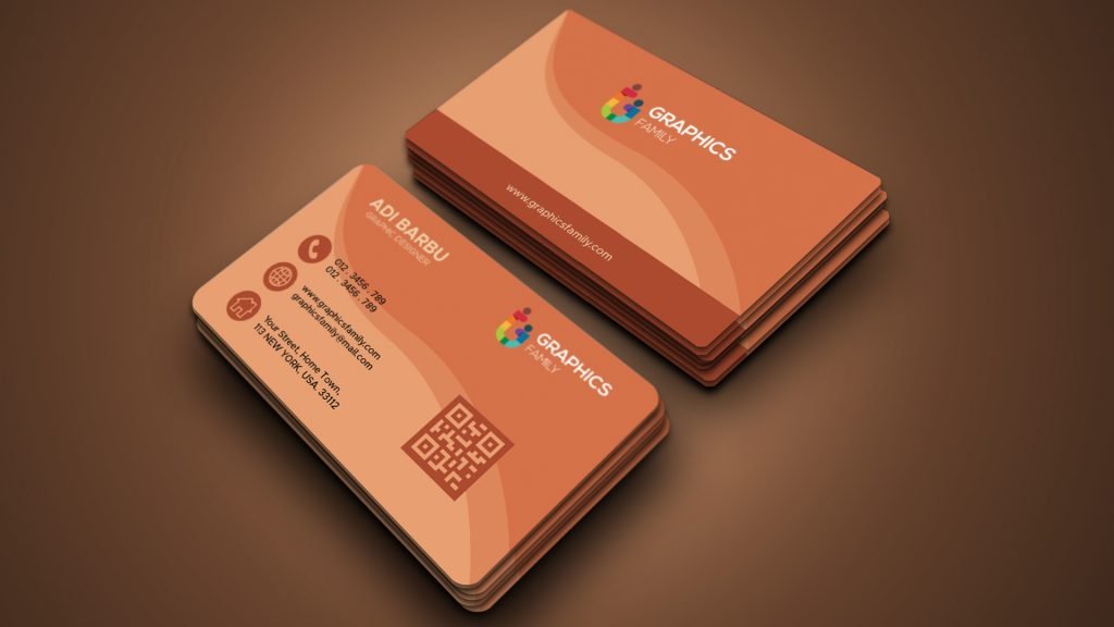 Free Visit card with abstract detailed – GraphicsFamily