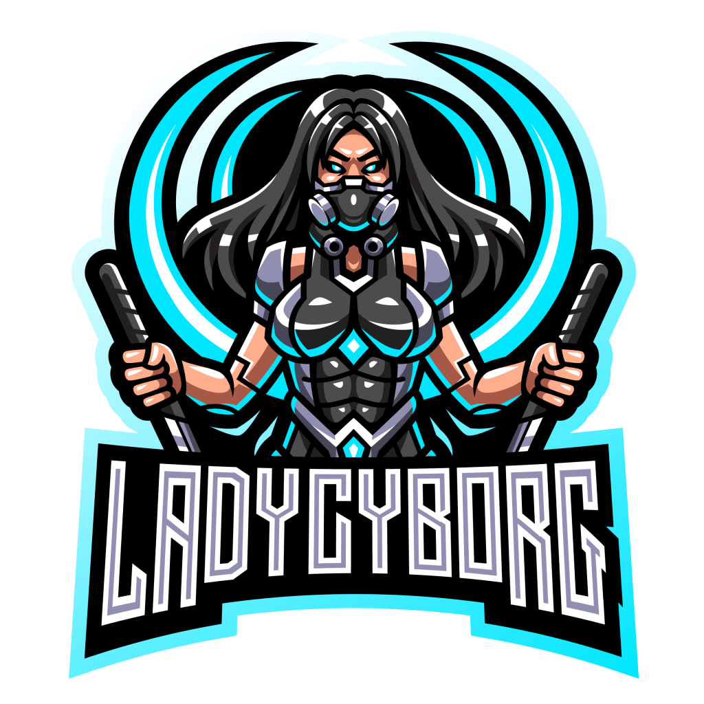 Lady Cyborg Esports Mascot Logo Template – GraphicsFamily