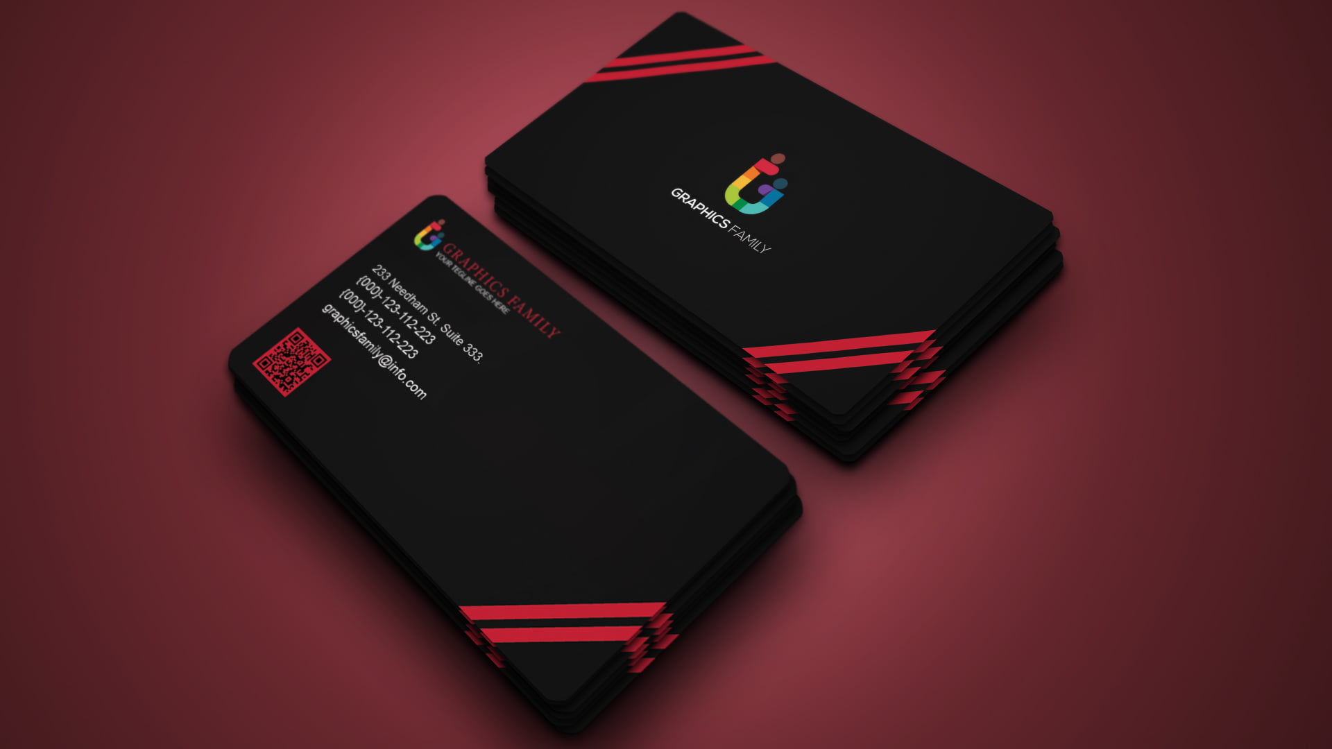 Luxury Dark Business Card Design – GraphicsFamily