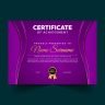 Luxury Violet Certificate Achievement Template – GraphicsFamily