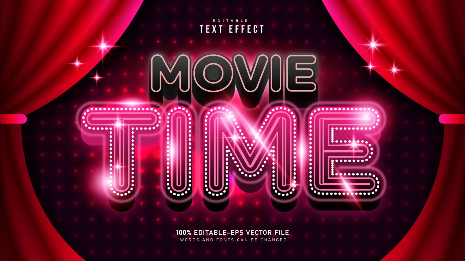Movie Time Text Style Effect – GraphicsFamily