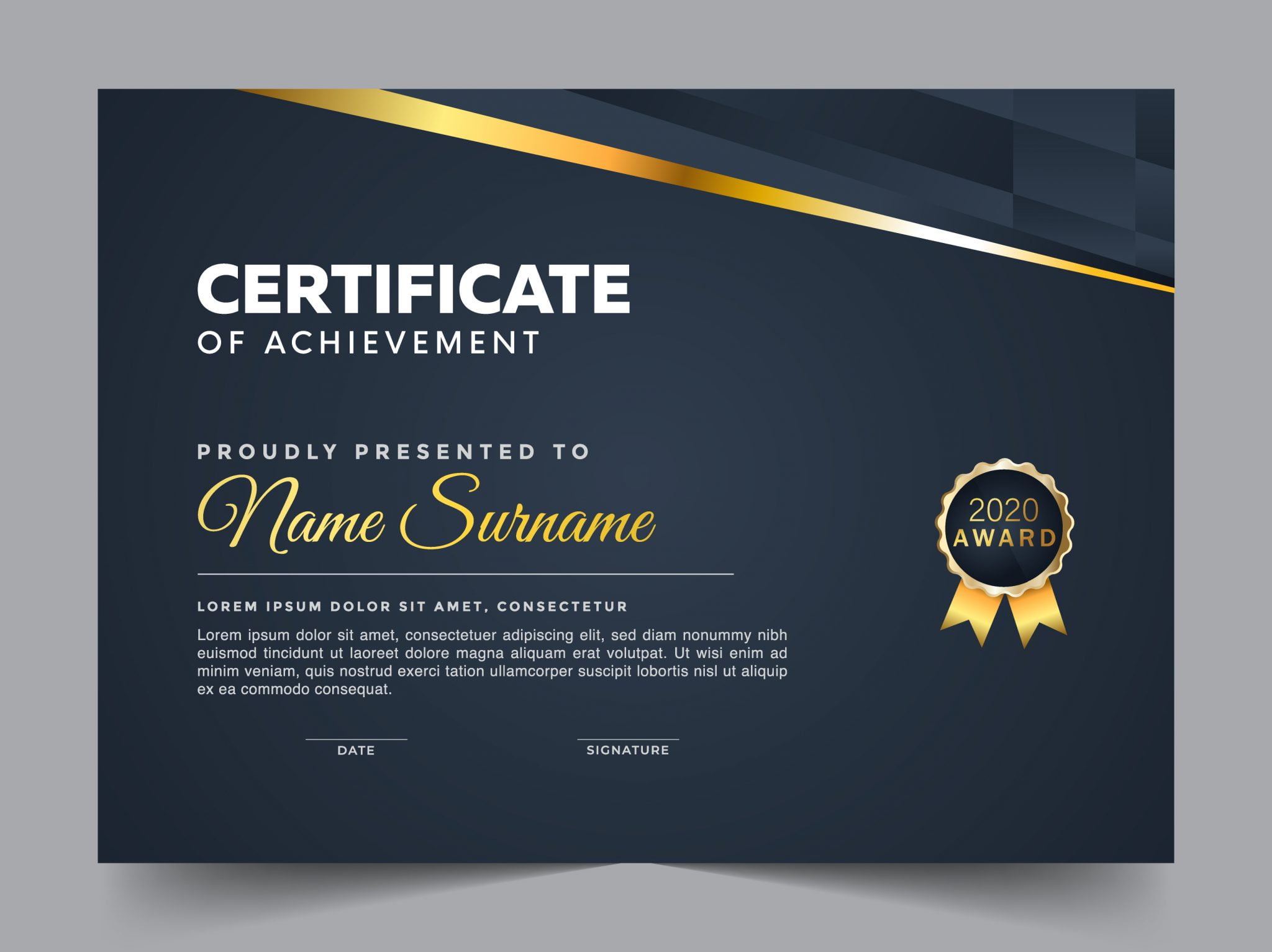 110+ Best Free Certificate PSD Templates To Download - GraphicsFamily
