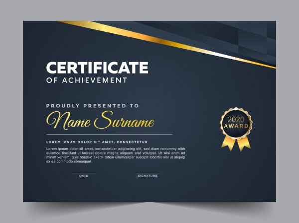 Stylish Certificate Design – GraphicsFamily