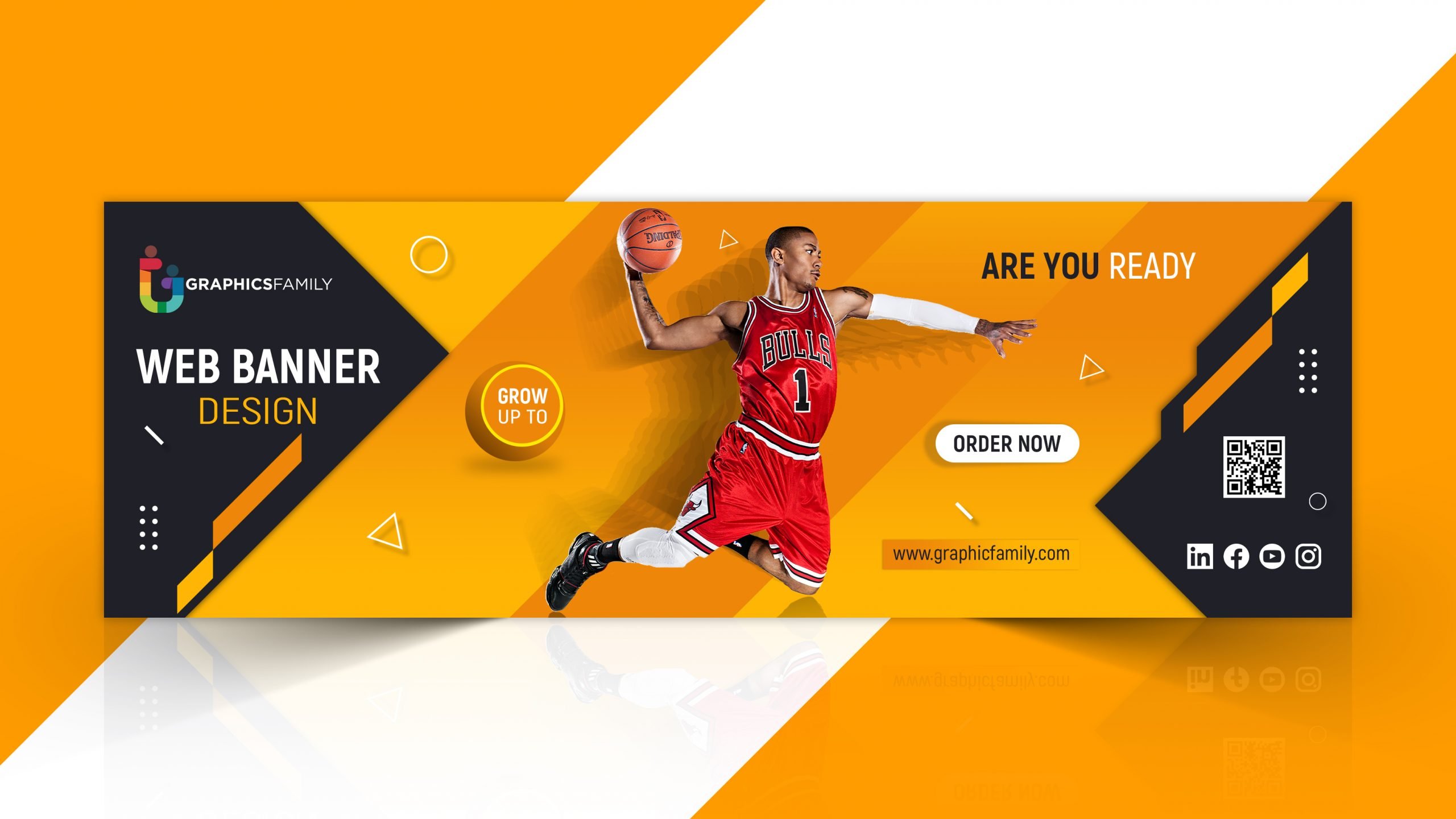 Web Banner Template With Sports Concept GraphicsFamily