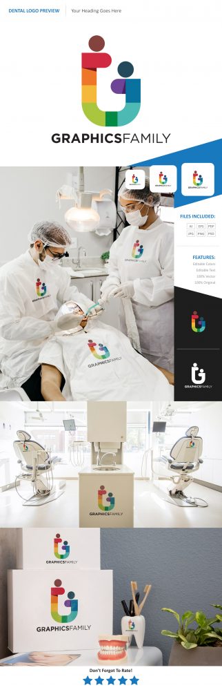Dental Logo Preview Mockup – GraphicsFamily