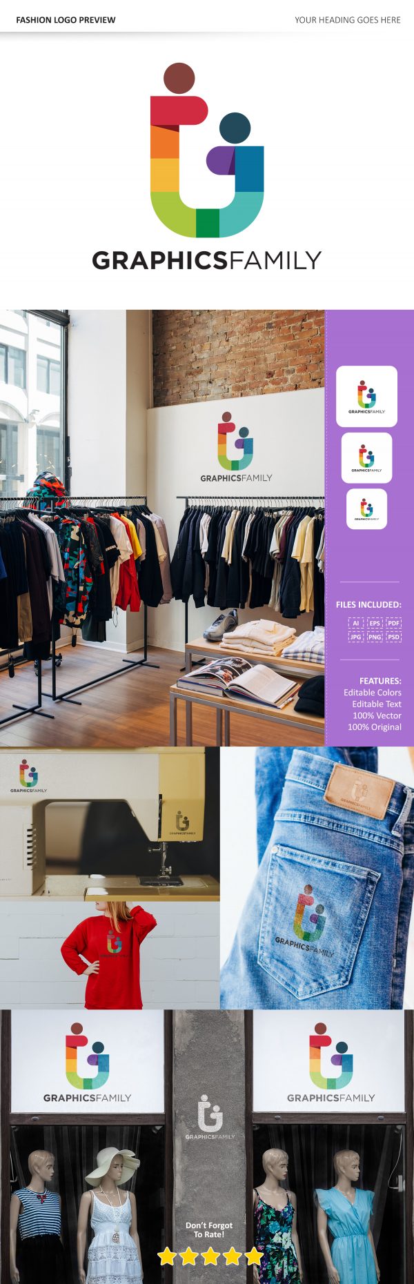 Fashion Store Logo Preview Mockup – GraphicsFamily