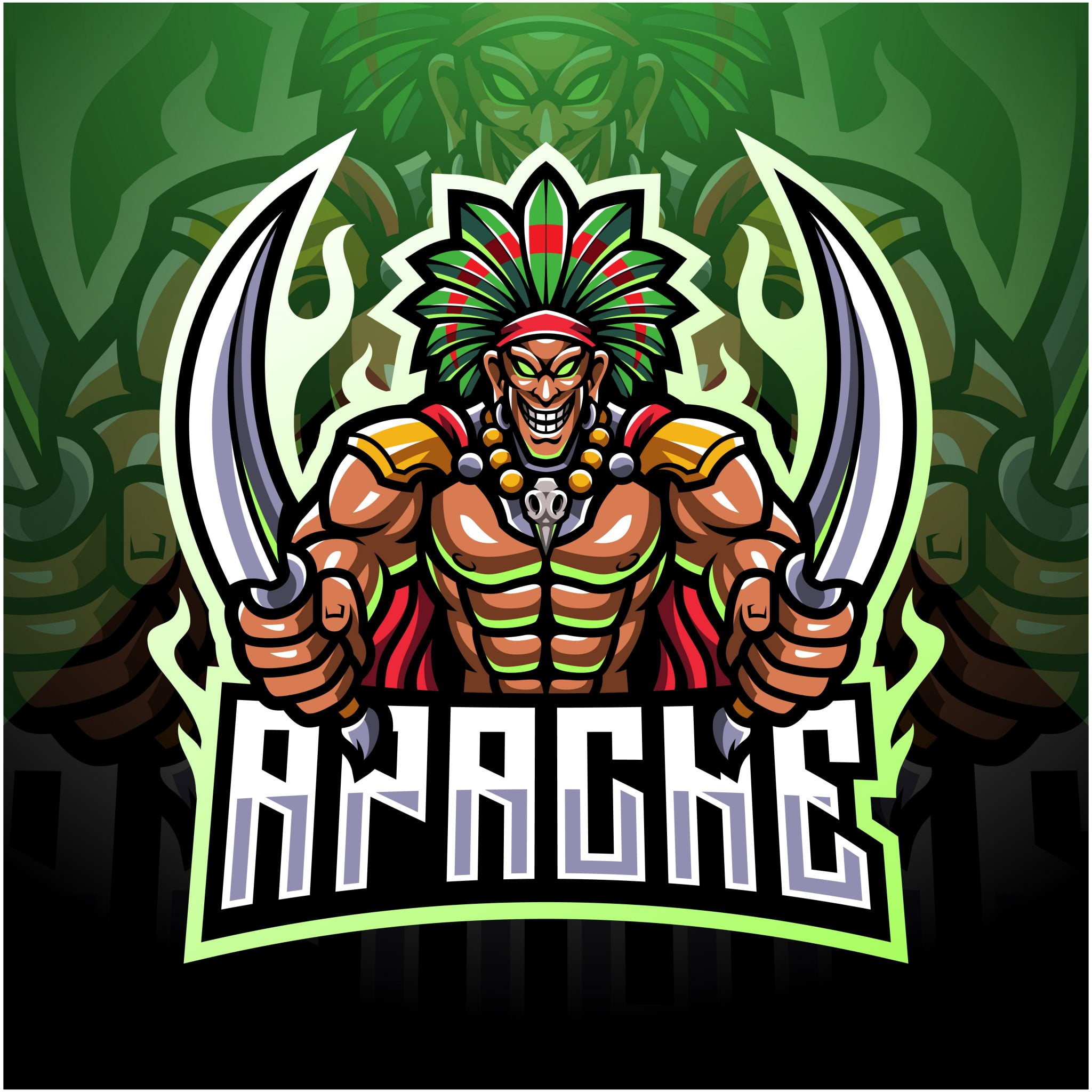 Free Apache Mascot Logo – GraphicsFamily