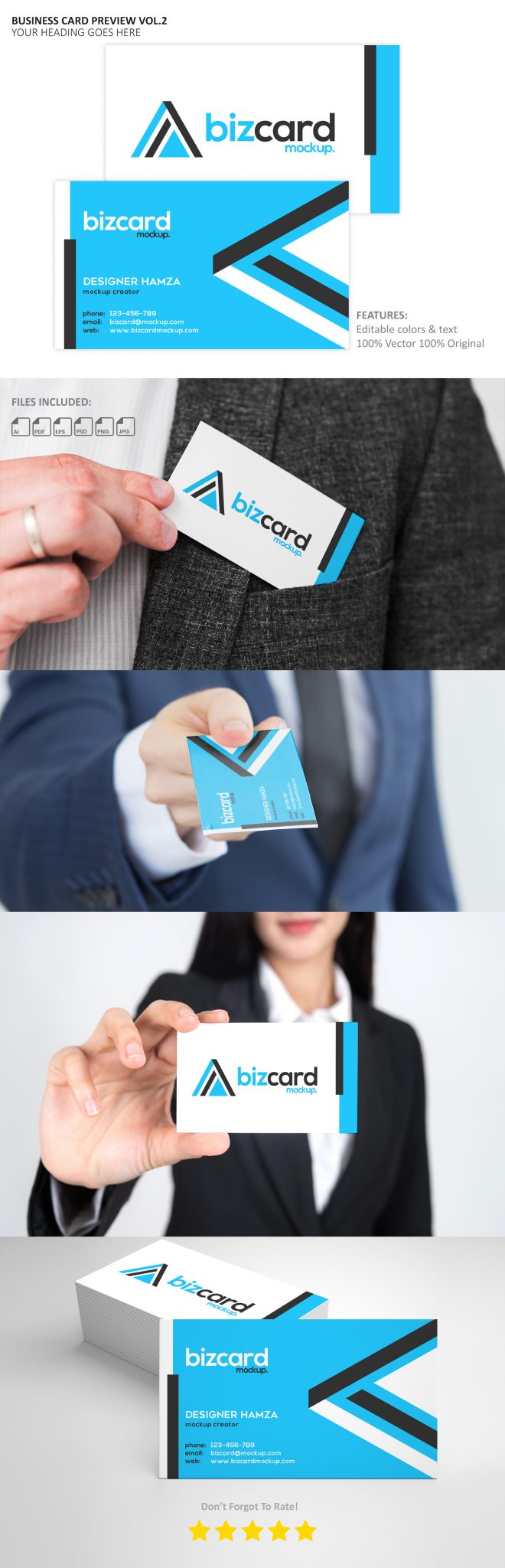 Free Business Card Mockup Generator – GraphicsFamily