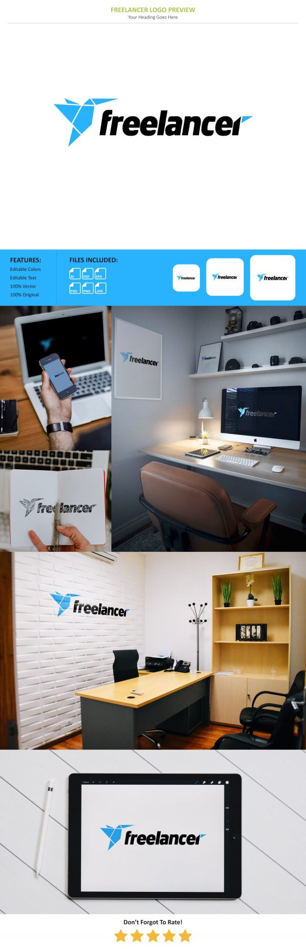 Freelancer Logo Preview Mockup – GraphicsFamily