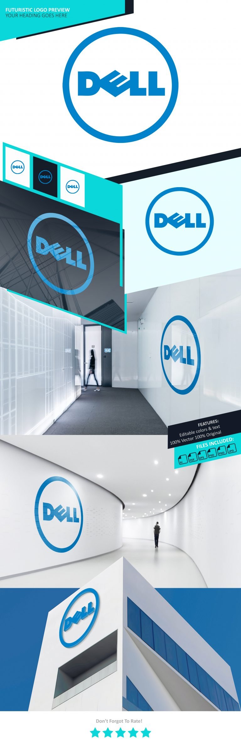 Futuristic Logo Mockup – GraphicsFamily