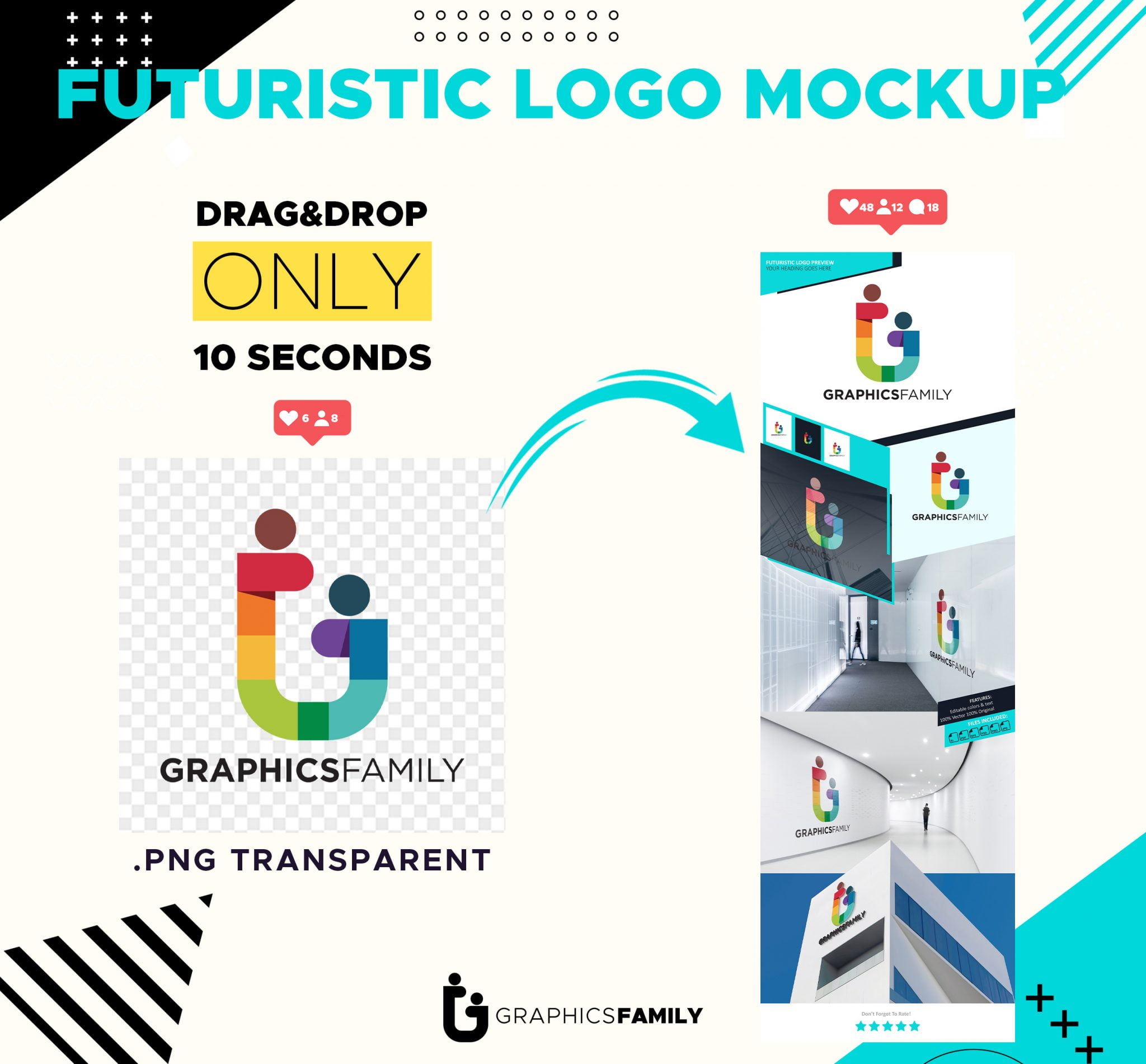 29+ Free Logo Mockup Generator Templates – GraphicsFamily