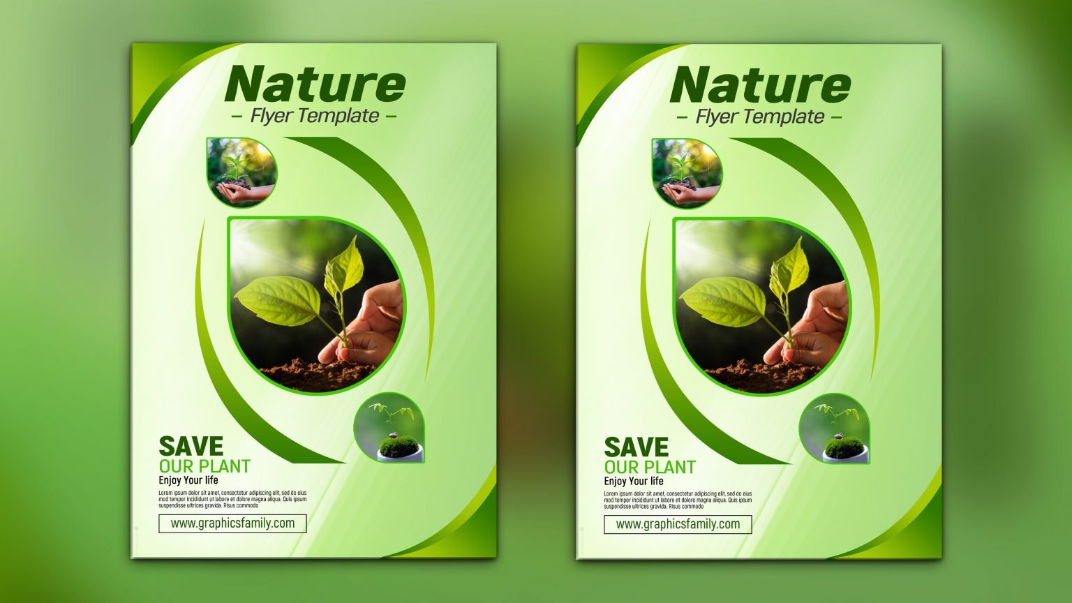 Nature Flyer Template Design – GraphicsFamily