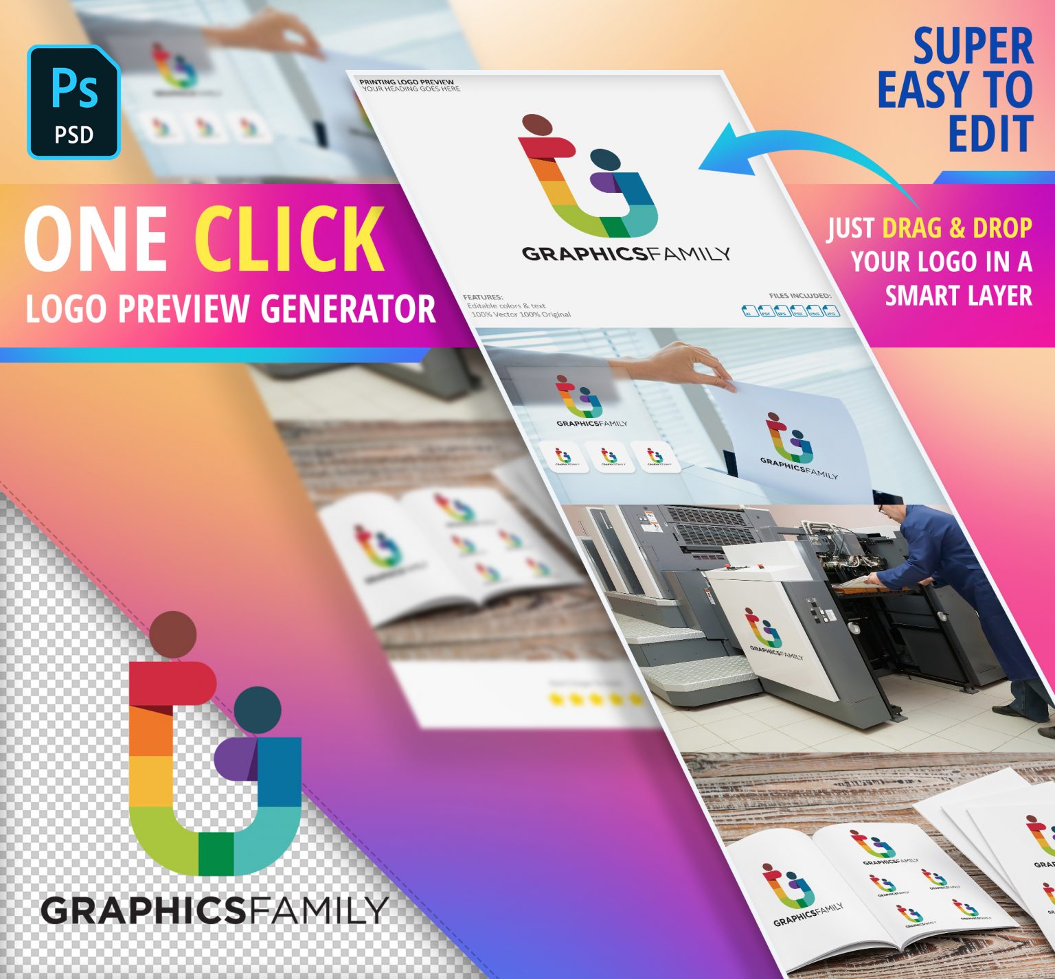 Printing Business Logo Preview Generator – GraphicsFamily