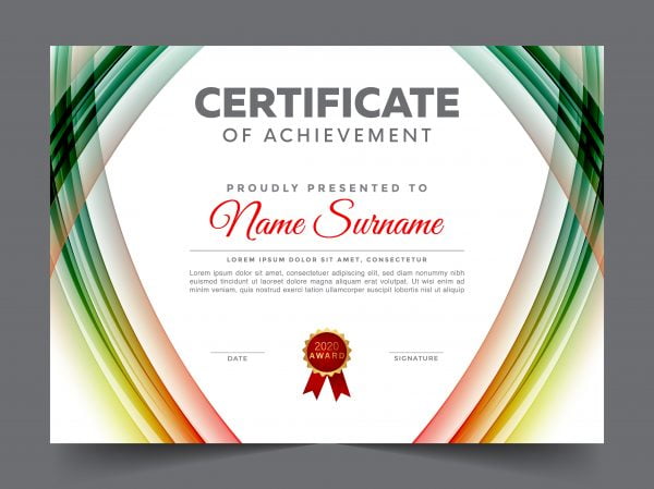 Simple Certificate Design Template – GraphicsFamily