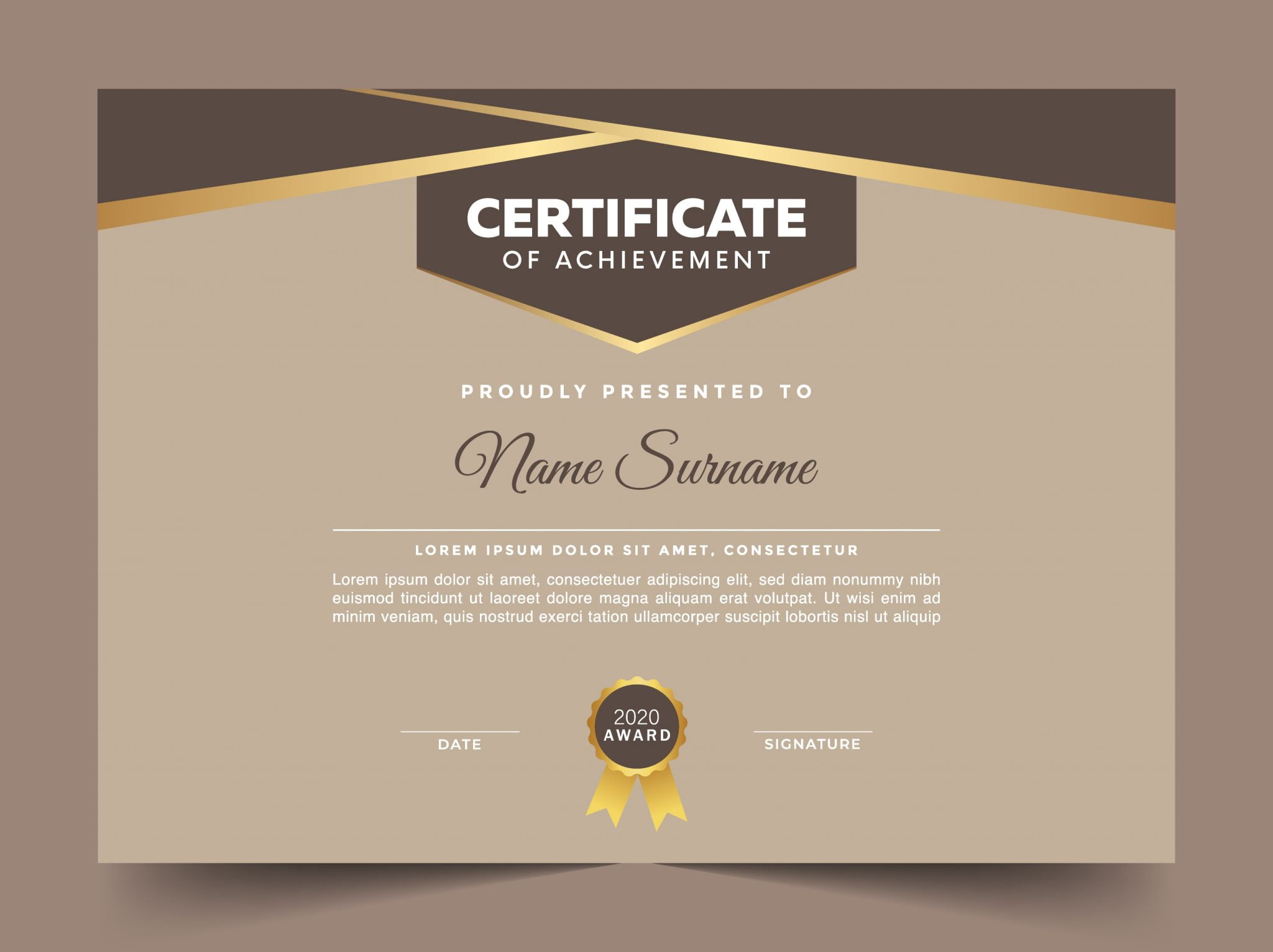 Simple Editable Certificate Design – GraphicsFamily