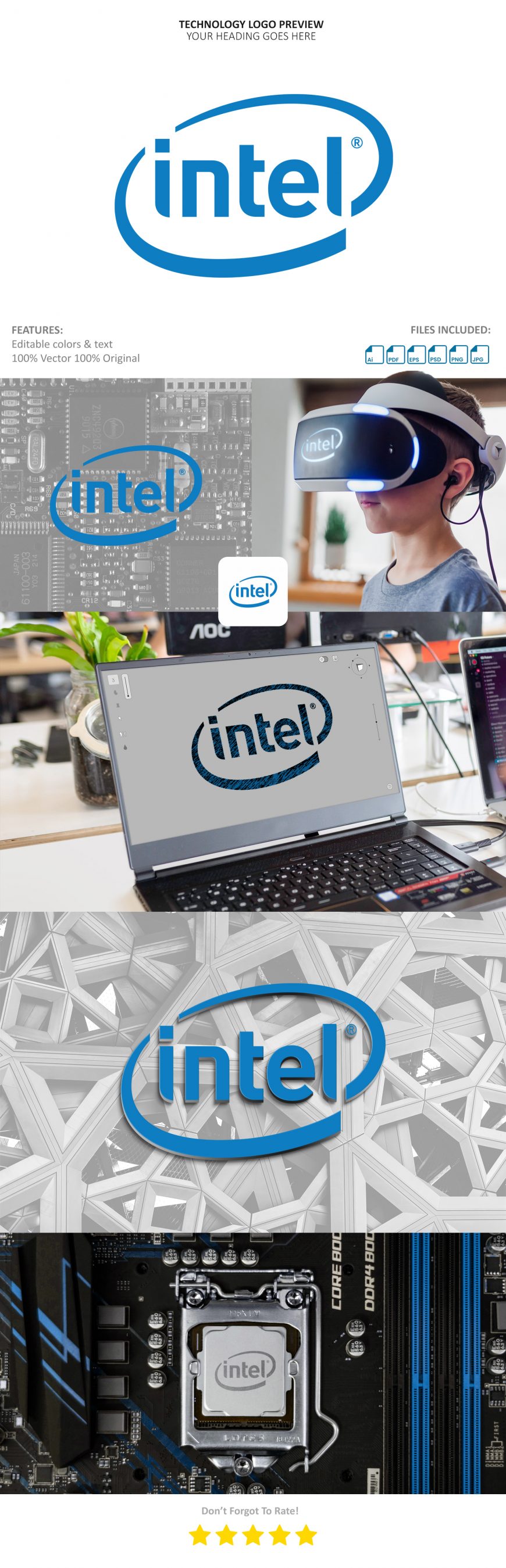 Technology Logo Mockup Template – GraphicsFamily