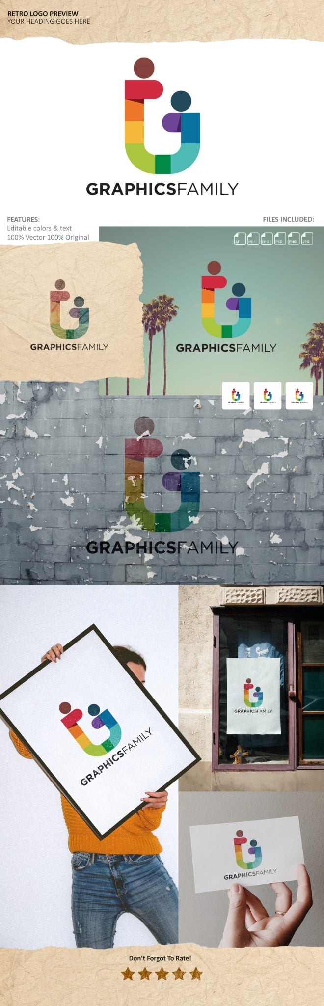 Free Retro Logo Mockup – GraphicsFamily