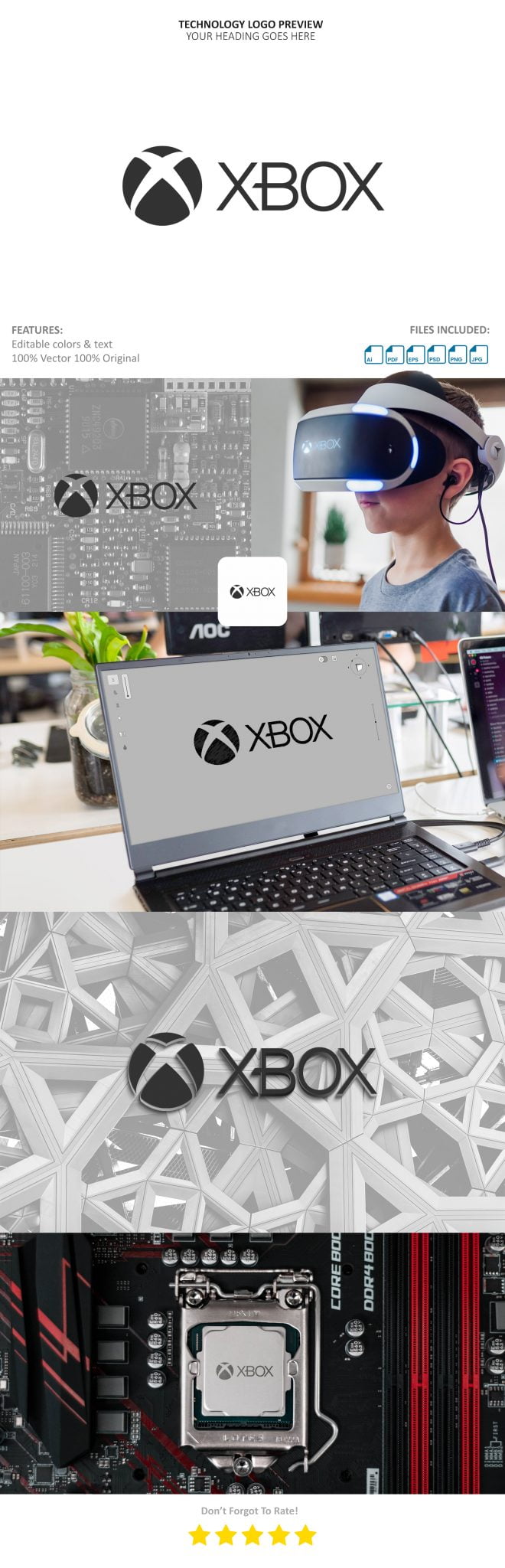 Technology Logo Mockup Template – GraphicsFamily