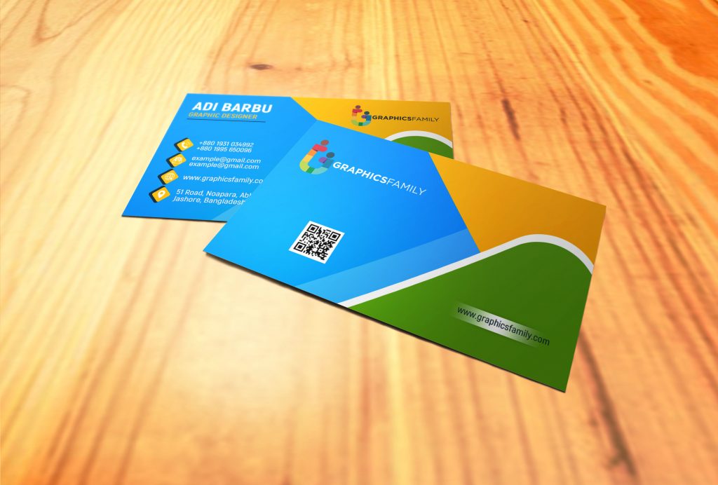 Colorful Business Visiting Card Design – GraphicsFamily