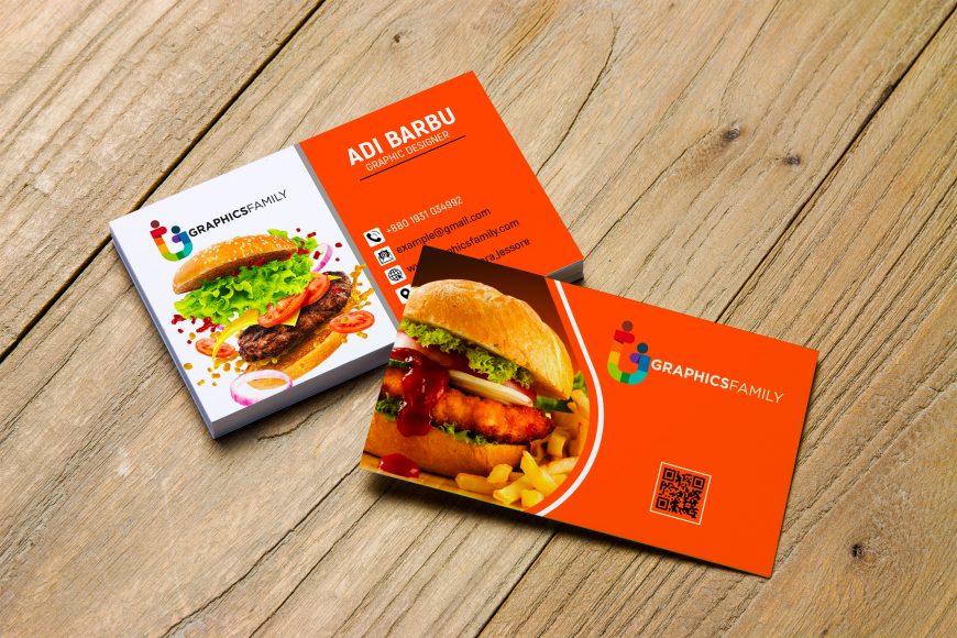 Food Company Visiting Card Design – GraphicsFamily