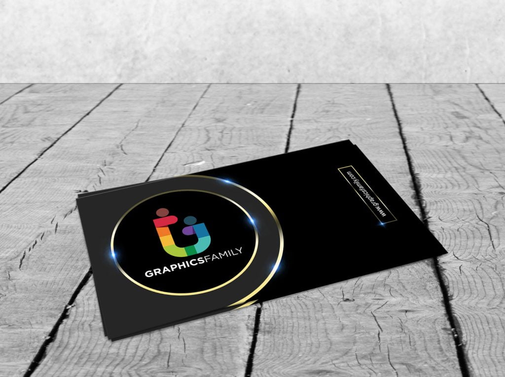 Gold PSD Visiting Card Design – GraphicsFamily