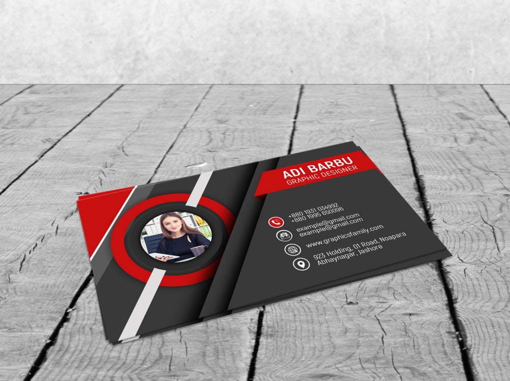 Free 3D Visiting Card Design in Photoshop – GraphicsFamily