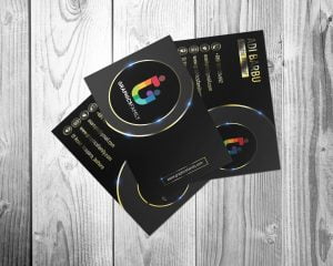 Gold PSD Visiting Card Design – GraphicsFamily