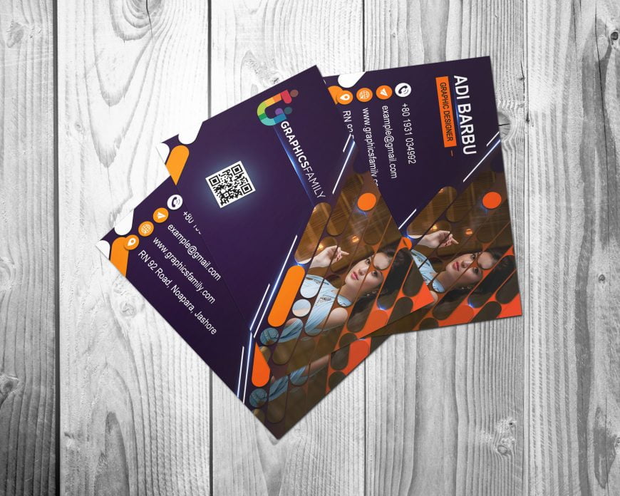 Modern Editable Visiting Card Design in Photoshop – GraphicsFamily