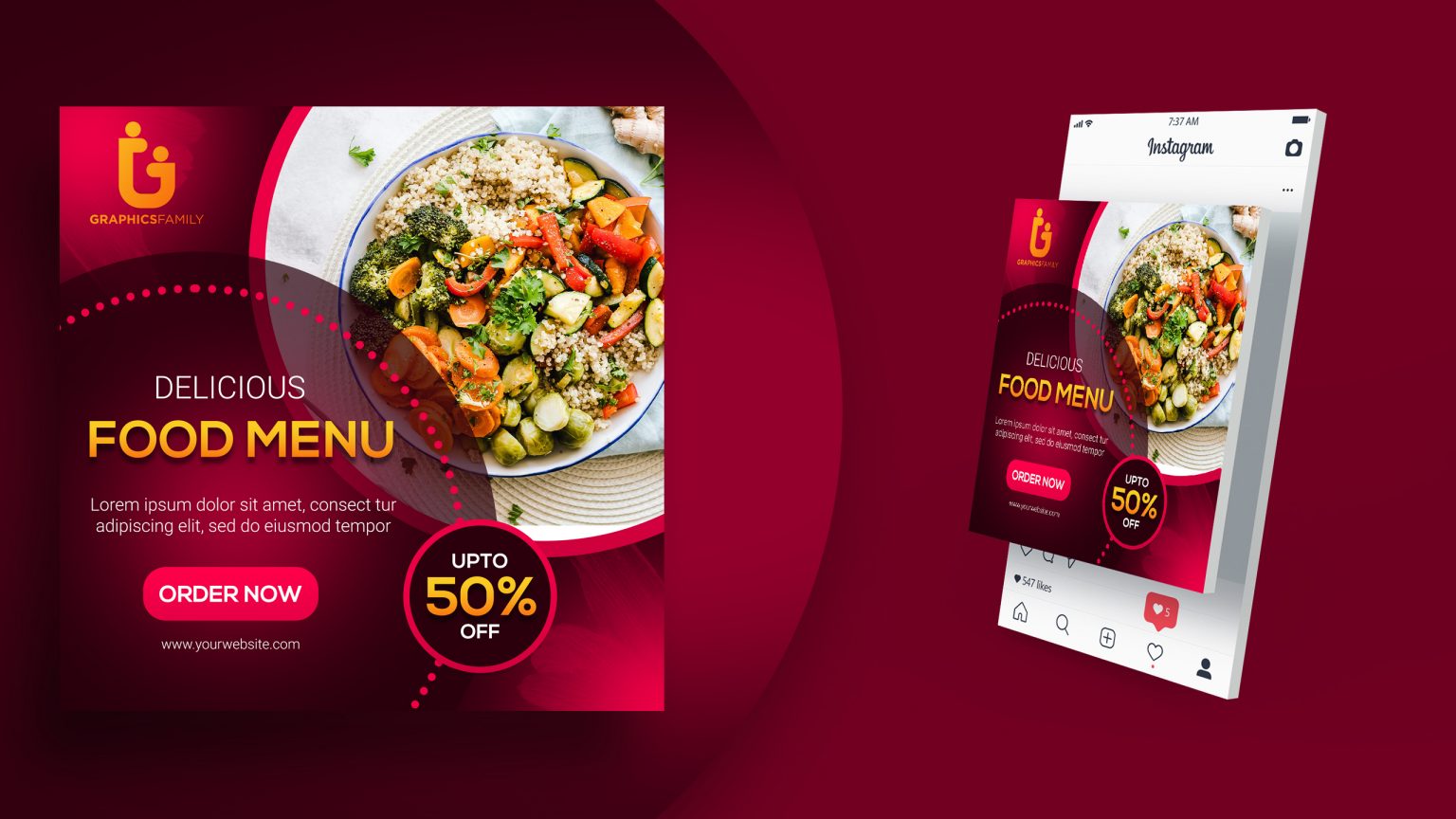 Free Photoshop Social Media Poster Design Template GraphicsFamily