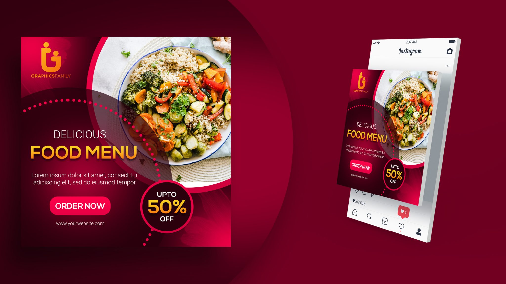 Free Photoshop Social Media Poster Design Template – GraphicsFamily