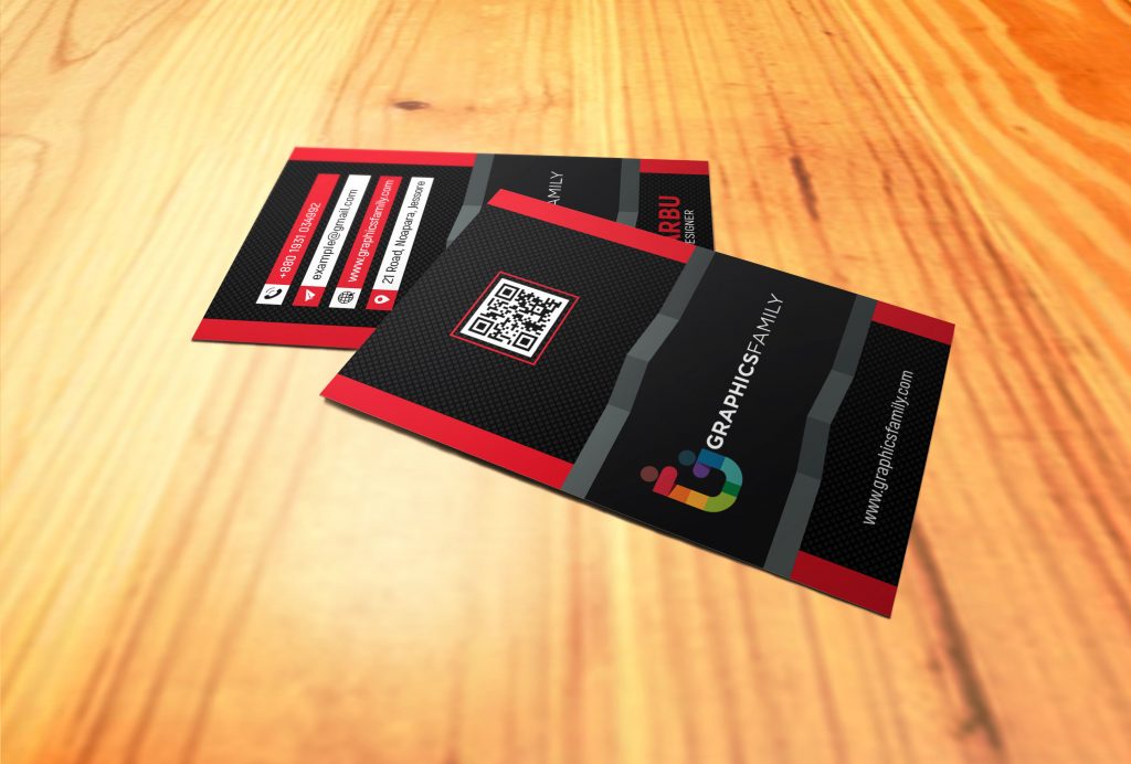 Modern 3D Red Visiting Card Design – GraphicsFamily