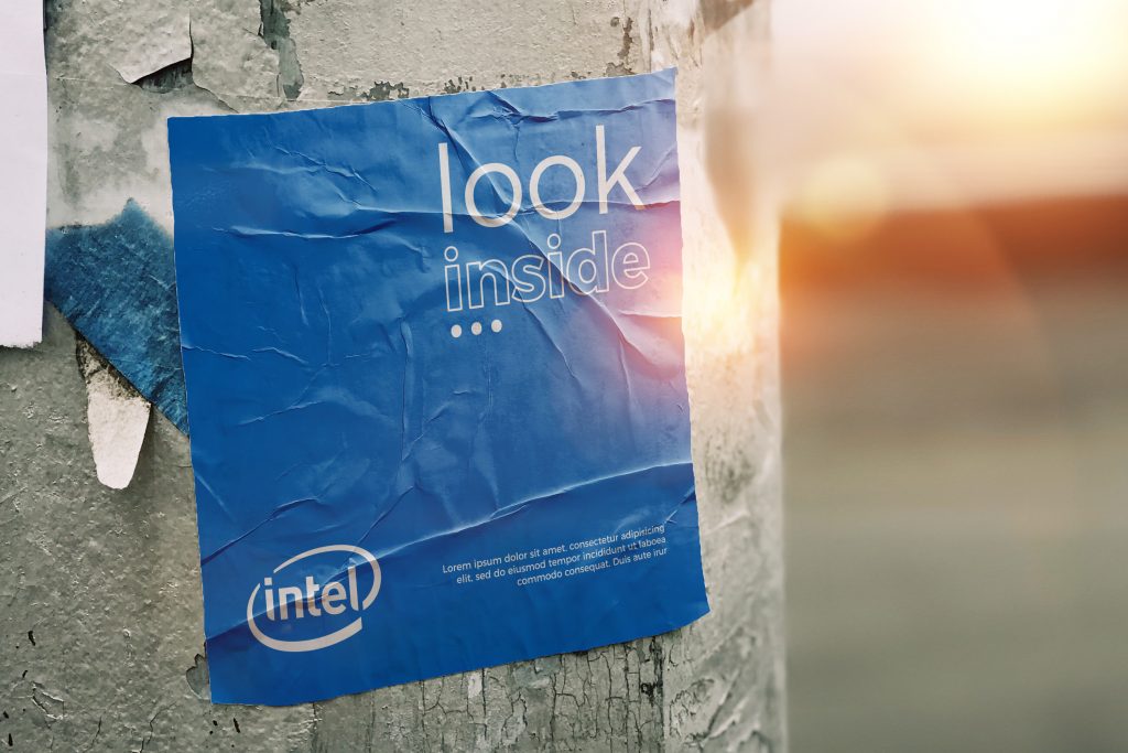 Paper Sticker Logo Mockup – GraphicsFamily