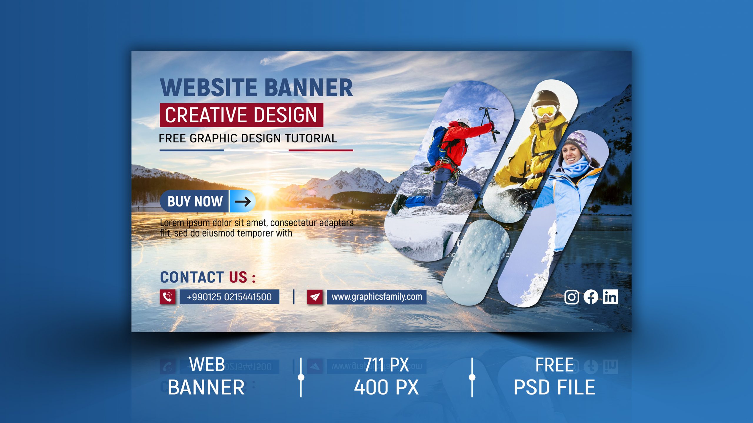Professional Editable Website Banner Design GraphicsFamily