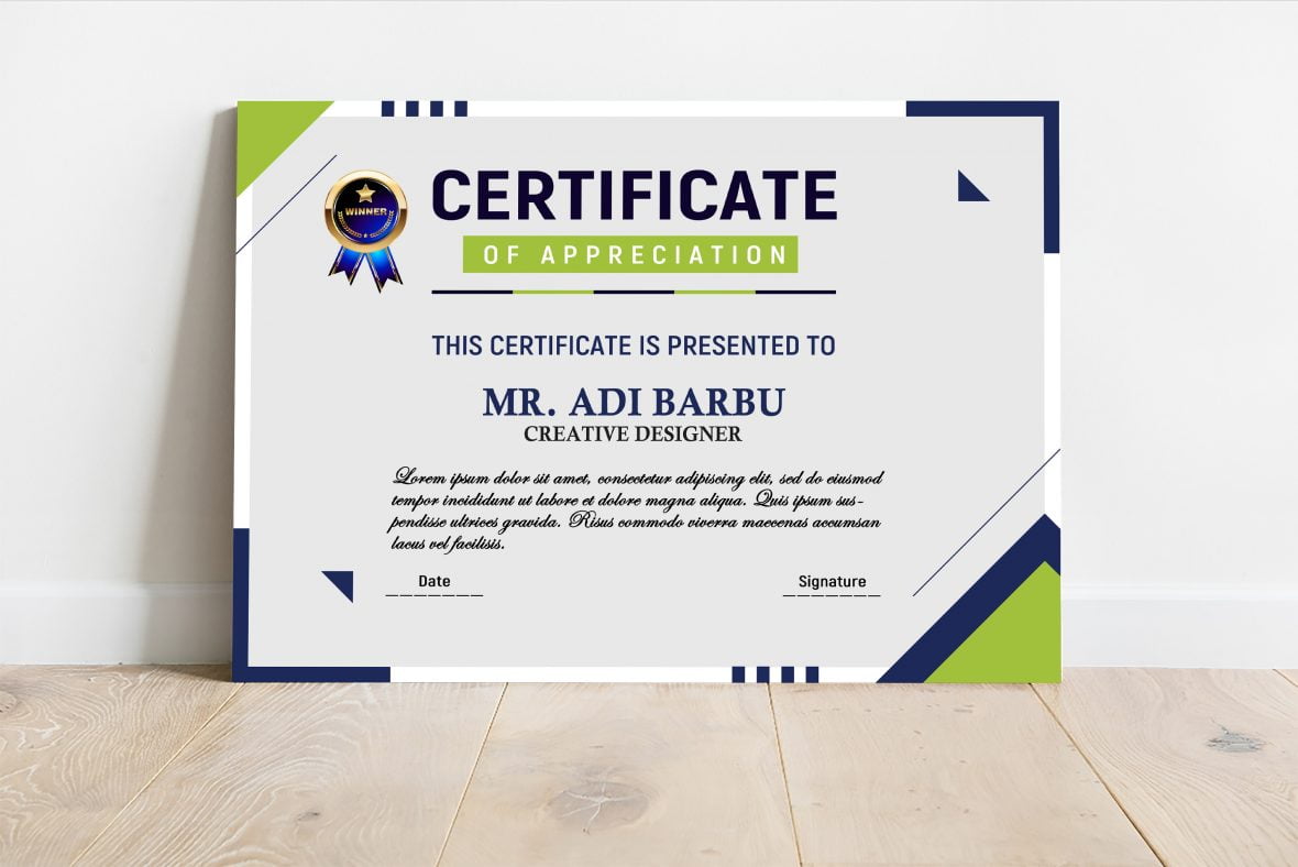 Completion Design Template – GraphicsFamily