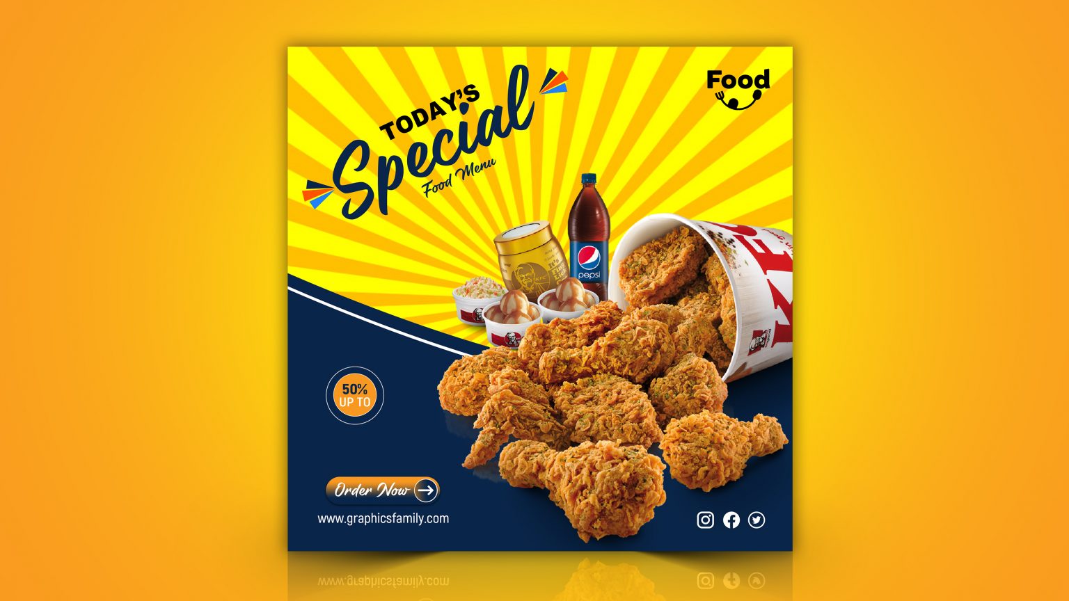 Food Instagram Template PSD Design for Free Download – GraphicsFamily