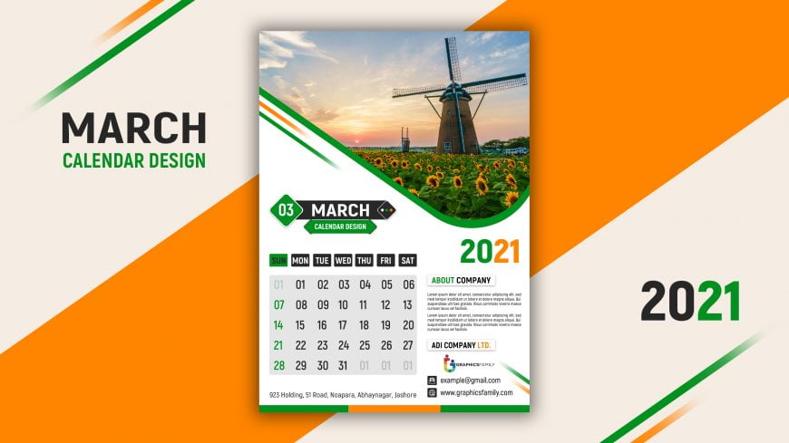 2023 Black Calendar Design GraphicsFamily